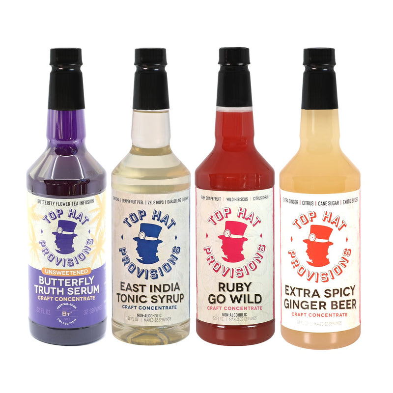 Top Hat East India Tonic Syrup & 5x Quinine Wellness Tonic Water Conce ...